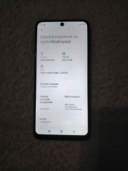 Redmi note 9s  4/64 GB IDEAL
