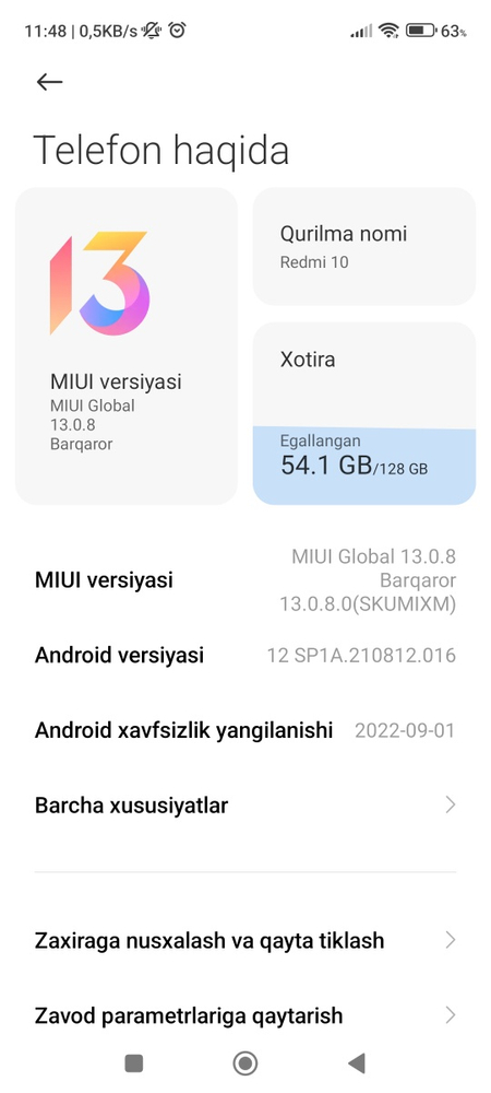 Redmi 10sotiladi