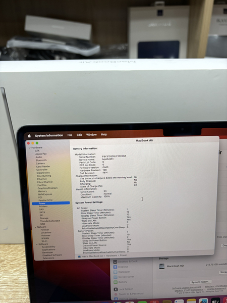 Macbook air 2024 M3 8/256Gb