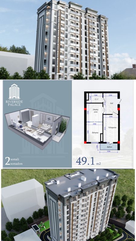 Riverside Palace TJM дан 30 ойгя фоизсиз рассрочка