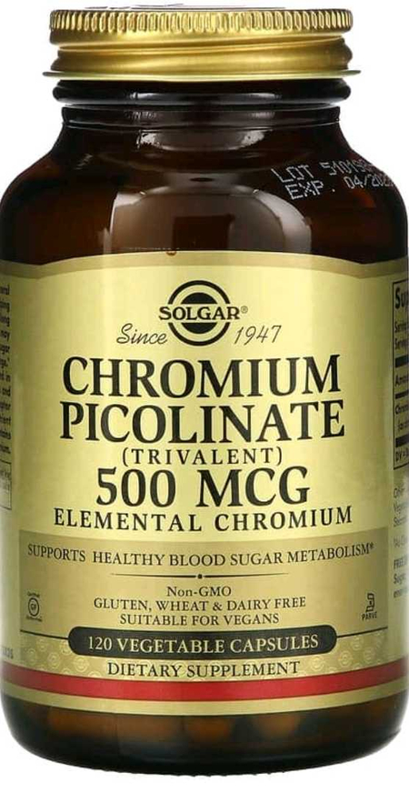 Solgar chromium picolinate 500mg. Пиколинат Хром 500мг