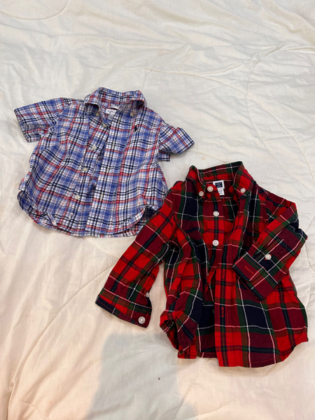 Рубашки 6-9-12-18 мес. ralph lauren, janie and jack