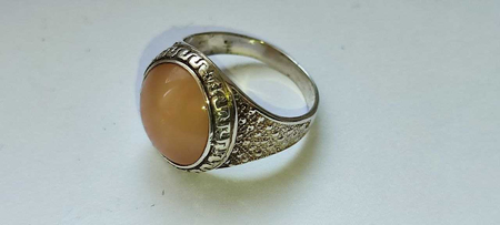 Серебряное кольцо с камнем АВАНТЮРИН, разм.21