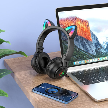 Оптом BOROFONE BO18 Cat ear беспроводные наушники, BT 5.0, батарея...