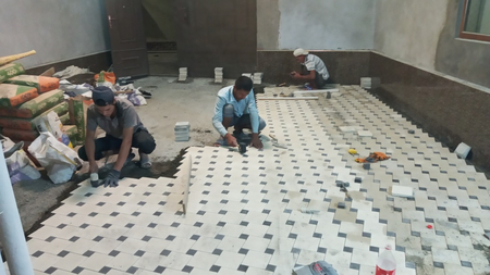 Burschatka, Kafel, beton, burchatka, granit ishlari