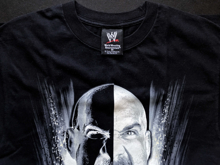 VINTAGE 2002 WWE™ «GOLDBERG» 100% U.S.A. Cotton Men's Tee — M