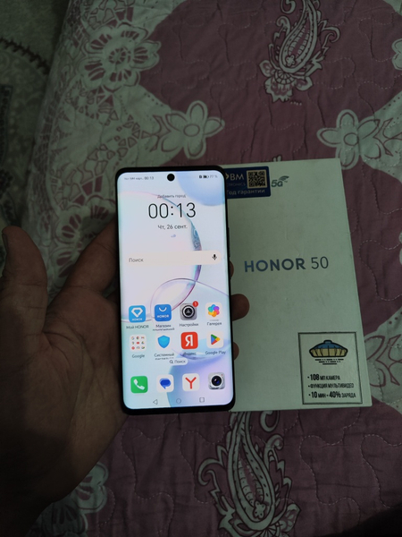 Huawei Honor 50 8/128Gb 5G Flagman Igravoy Karobka Sastayani Otlichni