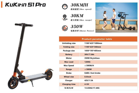 electr samokat Kukirin s1 pro