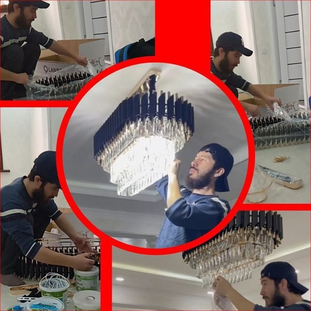 Lyustra (qandil) bra va boshqa elektrika ishlani qilamiz