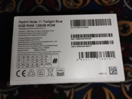 Redmi Note 11  6/128 GB yangi srochno