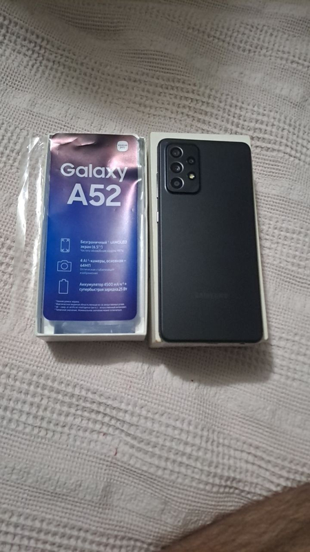 Samsung A52. Holati alo. karobka zaryadnik bor