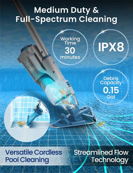Аккумуляторный пылесос для бассейна XTROVAC 310