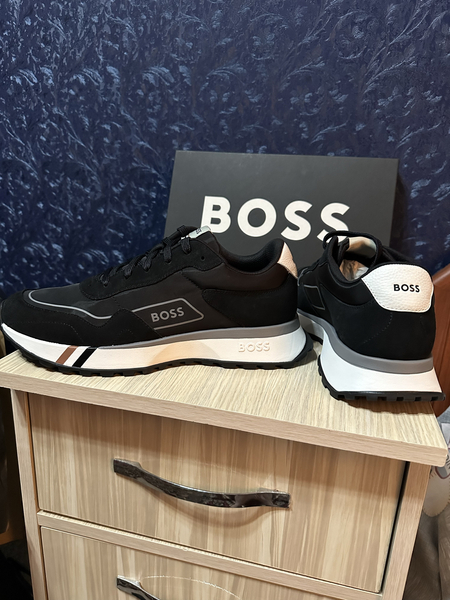 Кроссовки BOSS suede and nylon