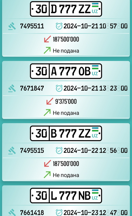 Avtoraqam olib beramiz. Nomer Auksion