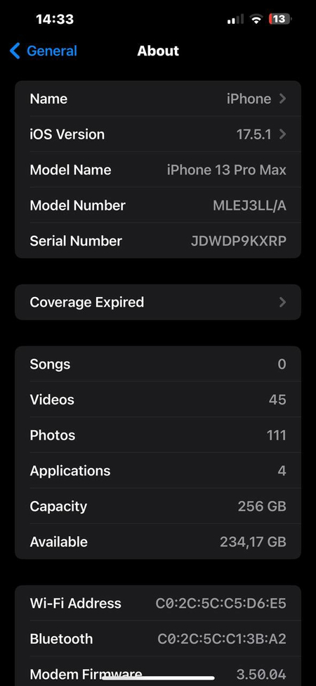 IPhone 13 pro max  256GB