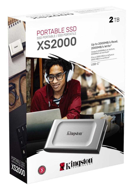 Внешний 2TB Kingston XS2000  Type C. Новый. В коробке