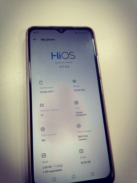Tecno pop7 deyarliy yangi 1 oy tutilgan . Pul srochna kerak