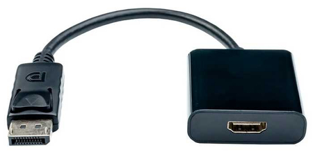 Адаптер  DisplayPort - HDMI черный, 0.1 м