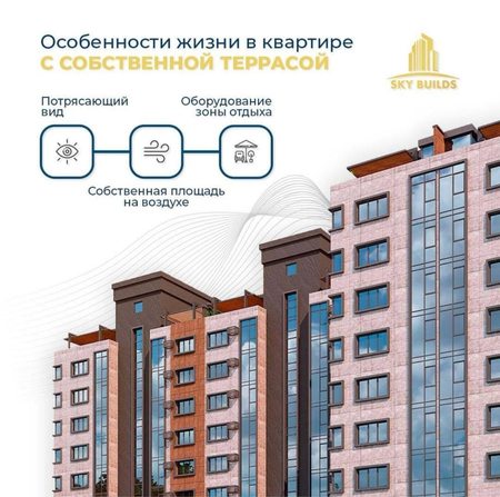 Лисунова.Кинотеатр.ЖК Sky Builds.Одна комнатная.
