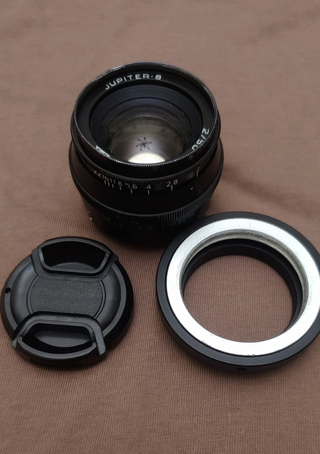 Юпитер 8 50mm f/2.0 с адаптером M39-NEX (Sony e)