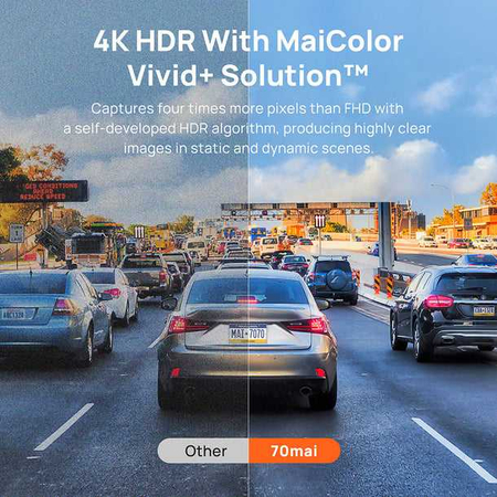 Видеорегистратор 70mai 4K A810 HDR Dash Cam Set+SD Card 128GB+Kit UP03