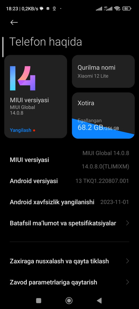 Xiaomi 12 LITE Narxi