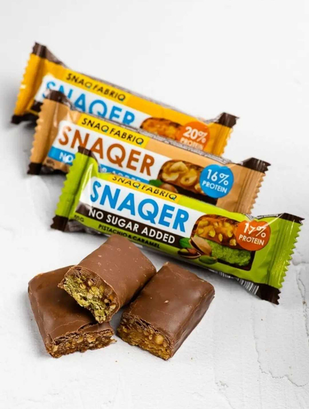 Протеиновые батончики без сахара SNAQER, 30шт