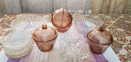 Вазы, розетницы, конфетницы. Банки стеклянные.