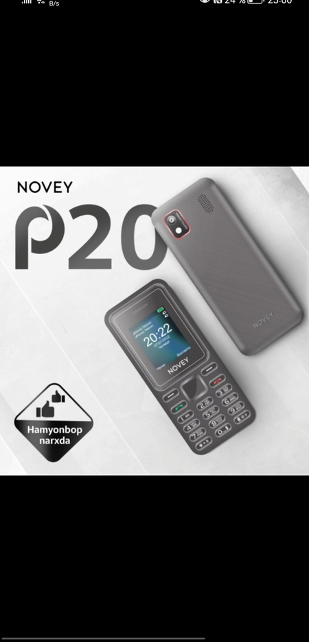 Novey P20+sovg‘a 1 yil garantiya.