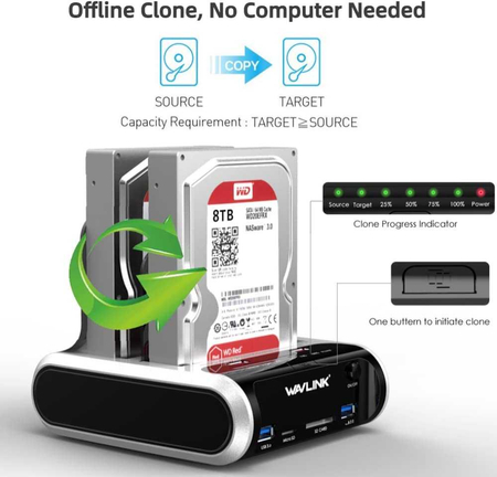 Многофункциональная HDD док станция - Wavlink