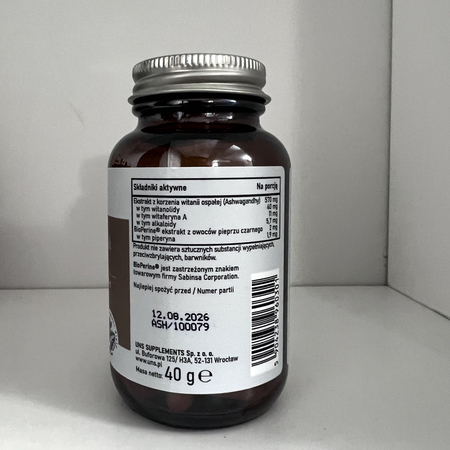 Ашваганда польский 7% (Ashwaghanda + Bioperine) UNS