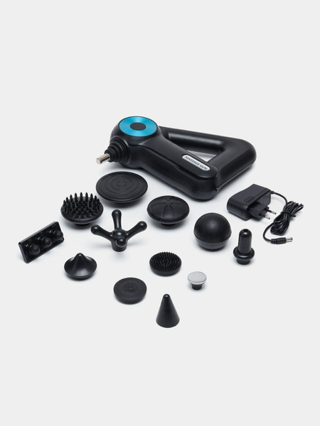 Скидка Массажёр Massage gun c 12 насадками Гарантия есть! Доставка ест
