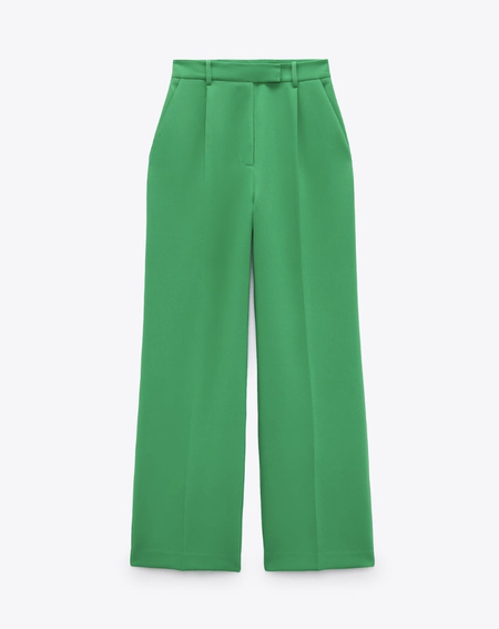 Брюки с защипами ZARA