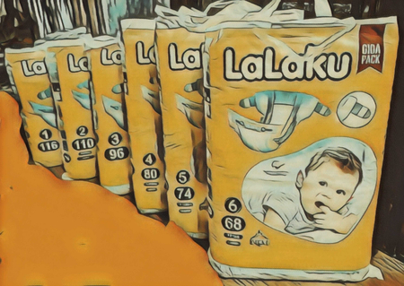 Памперс pampers lipuchkali Lalaku 1/2/3/4/5/6 с липучкой подгузники