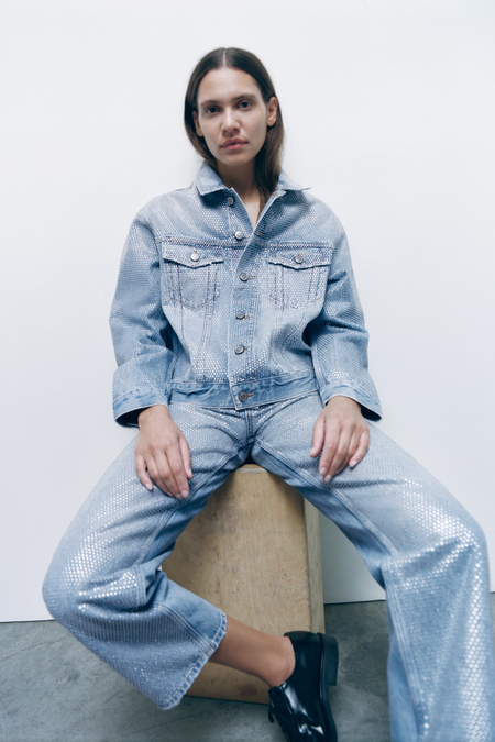 Zara джинсы на высокой посадке