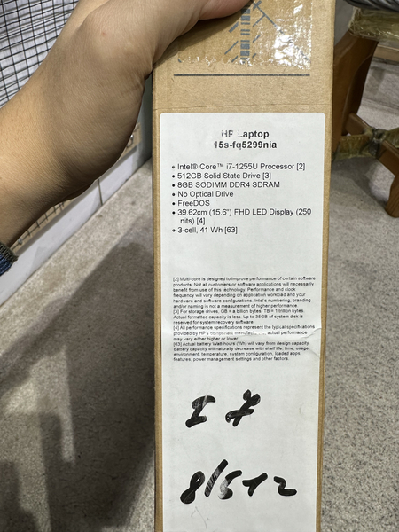 Noutbook Hp core i7 12 pok 8 512