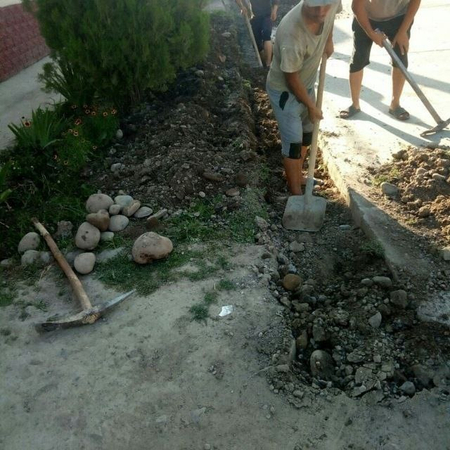 Транша канализация