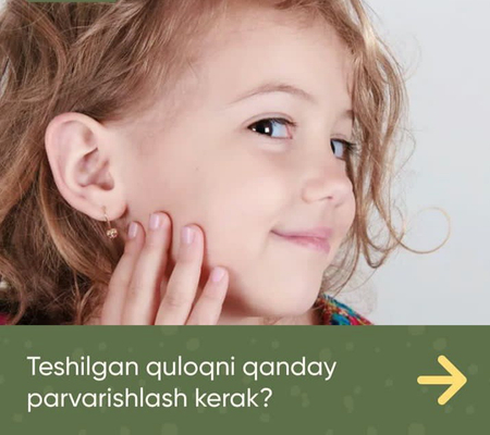 Quloq teshish sifatli va og\\\'riqsiz apart yordamida