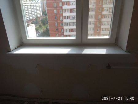 Изготовление подоконников из акрилового и кварцевого камня в рассрочку