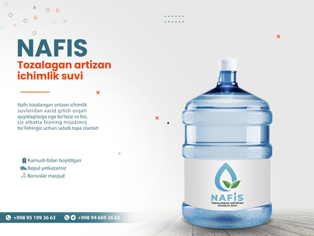 Артизанская питьевая вода Nafis 20Л Artizan ichimlik suvi Nafis 20L