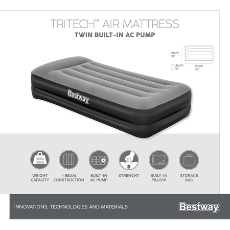 Надуввная Кровать 191cmx97cmx46cm Bestway 67401 Бесплатная Доставка