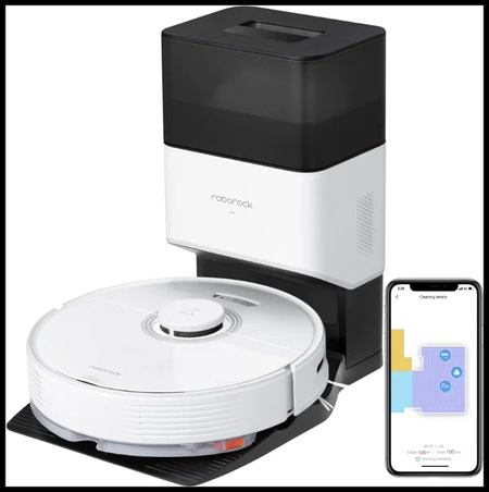 Робот-пылесос Roborock Q7 Max Plus RU, чeрный белый