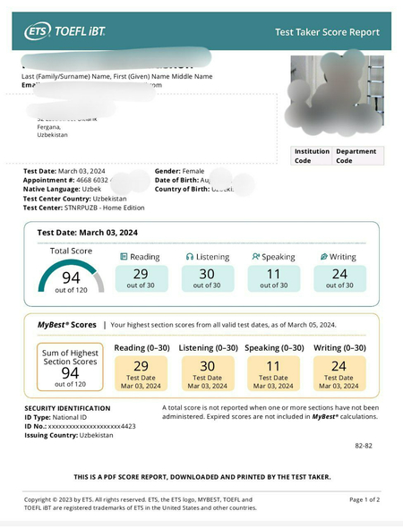 Toefl ibt support