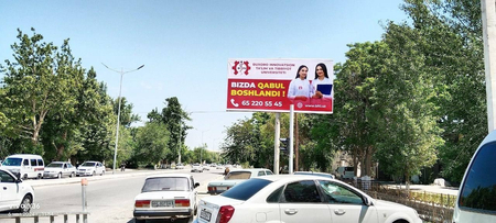 Jizzaxda bilbord xizmatlari Услуги рекламной на Джизак