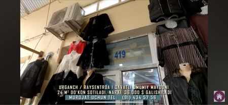 Urganch shahrida tayor biznes sotiladi