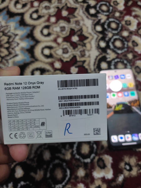 Редми нот 12  Onyx Gray 6 GB Ram 128 GB ROM телефони сотилади срочно