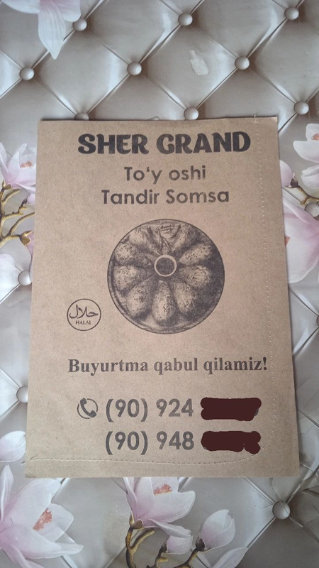 Somsa gumma va avtomoykalar uchun qogoz paketlar