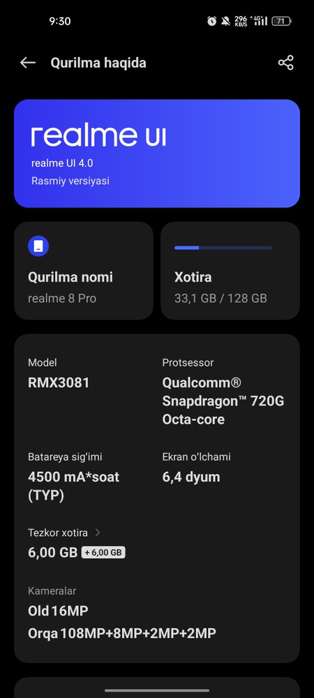 Realme 8 pro 128gb