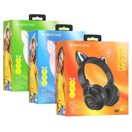 Оптом BOROFONE BO18 Cat ear беспроводные наушники, BT 5.0, батарея...