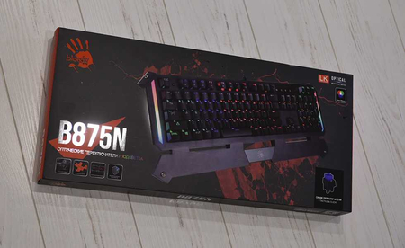 Bloody B875N Игровая клавиатура Light strike.Eng/Ru кнопки